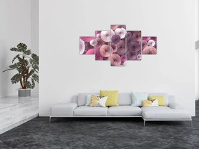 Abstraktní obraz květů růží (125x70 cm)