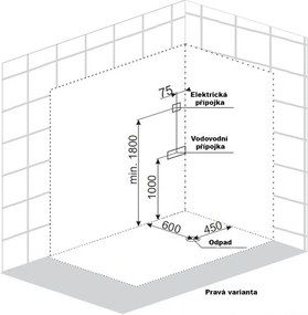 Terra Hydromasážní box WSH7106RS, 120x80 pravý se saunou