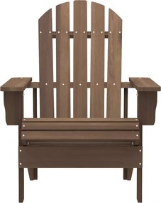 Zahradní židle Adirondack se stolkem masivní jedle hnědá 315921