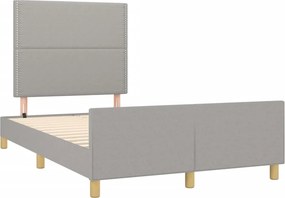 Rám postele bez matrací světle šedá 120x190 cm textil 3270506