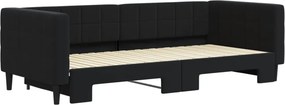 Válenda s přistýlkou černá 90 x 200 cm samet 3196695