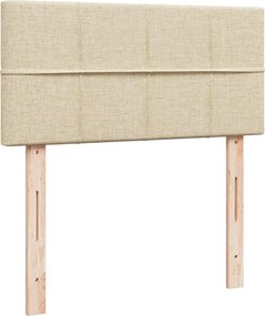 Box spring postel s matrací krémová 90x200 cm textil 3286956