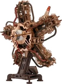 UGEARS 3D dřevěné mechanické puzzle Letecký motor R-5 / 470 dílků