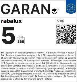 Rabalux 77116-LED Ven. nás. svítidlo se senzorem ZARAGOZA LED/9W/230V IP54  bílá