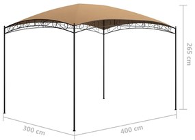 Altán 3 x 4 x 2,65 m taupe 180 g/m²,  313910