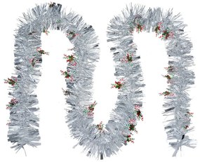 Vánoční girlanda 200 cm stříbrná