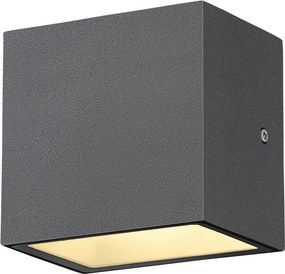 LA 1002032 SITRA CUBE WL LED venkovní nástěnné a stropní nástavbové svítidlo, antracit, IP44, 3000K, 10W - BIG WHITE (SLV)