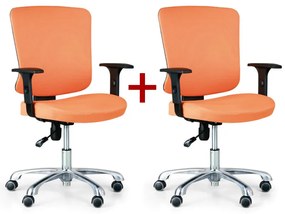 Kancelářská židle HILSCH 1+1 ZDARMA, oranžová