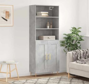 vidaXL Skříň highboard 69,5 x 34 x 180 cm kompozitní dřevo [3189941] Barva: Betonová šedá