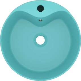 Luxusní umyvadlo přepad matné světle zelené 36x13 cm keramické 147035