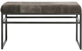 Muubs Semišová lavice BRONX S 90 cm, černá