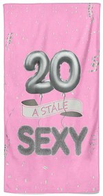 Osuška Stále sexy – růžová (věk: 20, Velikost osušky: 100x170cm)