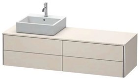 Duravit XSquare - Umyvadlová skříňka 160x55x40 cm, 4 zásuvky, Taupe Matt XS4914L8383
