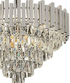 Toolight Závěsné LED osvětlení Crystal Modern D15 G051-CP 50CM chrom
