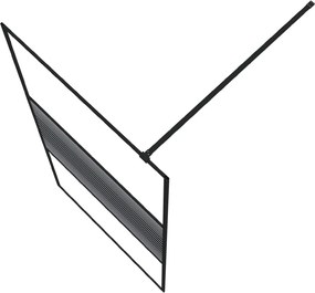 Sprchová zástěna walk-in černá 100 x 195 cm čiré ESG sklo 152147