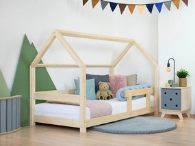Benlemi Dětská postel domeček TERY s bočnicí Zvolte barvu: Béžová, Rozměr: 80x180 cm