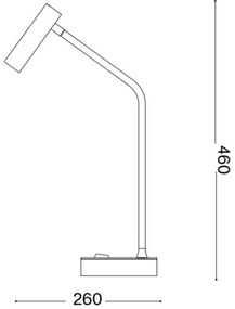 Ideal Lux - LED Stolní lampa EASY LED/3,5W/230V CRI 90 mosaz