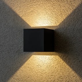 Brilagi - LED Venkovní nástěnné svítidlo CUBE LED/6W/230V černá IP54