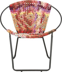 Kruhové křeslo vícebarevné chindi textil 286609
