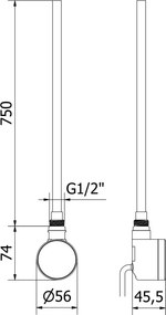 Mexen FA-D22 elektrické topné těleso 900 W, černé - W955-0900-70