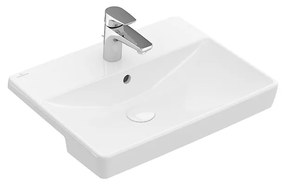 Villeroy & Boch Villeroy &amp; Boch AVENTO - Polozapuštěné umyvadlo, 550x440x145 mm, s přepadem, bílá alpin 4A065501