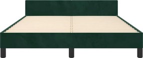 Rám postele bez matrace tmavě zelená 140 x 190 cm samet 3125632