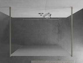Mexen Kioto, sprchová zástěna Walk-In 120 x 200 cm, 8mm sklo námraza, broušená ocel profil, 800-120-002-97-30