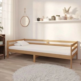 vidaXL Denní postel s matrací 90 x 200 cm masivní borové dřevo [3083558] Barva: Hnědá