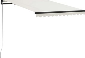 Ručně zatahovací markýza 300 x 250 cm krémová 3055185