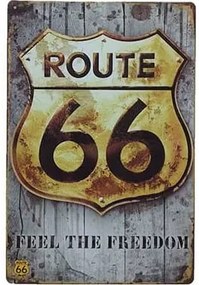 Cedule Route 66 Freedom 30cm x 20cm Plechová cedule