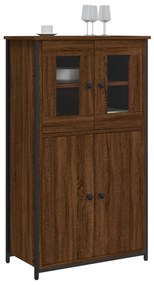 Skříň highboard hnědý dub 62 x 32 x 106,5 cm kompozitní dřevo