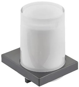 Keuco Edition 11 - Dávkovač mýdla s držákem, 180 ml, matné sklo/černý chrom kartáčovaný 11152139000