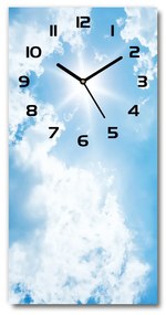 Wallmuralia Nástěnné hodiny tiché Mraky na nebi 30x60 cm
