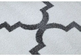 koberec SKETCH F343 Marocký jetel, Mřížka, krém šedý velikost 160x220 cm | krásné koberce cz