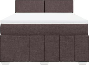 Box spring postel s matrací tmavě hnědá 140x200 cm textil 3289387