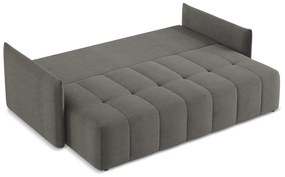 Tmavě šedá rozkládací/s úložným prostorem pohovka 225 cm Moku – Makamii