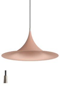 Linea Light Morgana, broskvové závěsné svítidlo s niklovým prvkem, 1x22W E27, průměr 47,8cm