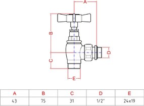 Sapho STAR připojovací sada ventilů ruční rohová chrom CP5020S