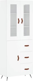 Skříň highboard bílá 69,5 x 34 x 180 cm kompozitní dřevo 3198441