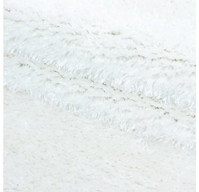 Ayyildiz Kusový koberec BRILLIANT 4200, kulatý, Sněhová Bílá Rozměr koberce: 80 cm KRUH