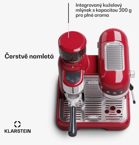 Klarstein Bella Café, espresso kávovar, včetně mlýnku, 1550 W, 20 bar, 1,4 litru