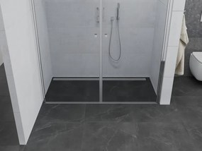 Mexen Pretoria Duo, 2-křídlé sprchové dveře do otvoru 150 cm, 6mm čiré sklo, chromový profil, 852-150-000-02-00