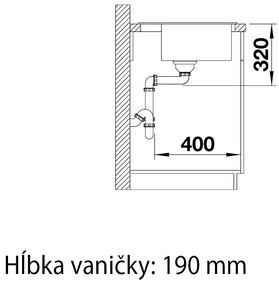 Blanco Dalago 5, silgranitový dřez 515x510x190 mm, 1-komorový, antracitová, BLA-518521