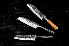 Ručně vyráběné nože z oceli Forged | Sun System Nůž Santoku Brute