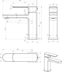 Sapho Mixona 25 MG001 umyvadlová baterie stojánková páková