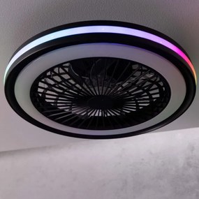 Brilliant G99280/06  Stmívatelné LED svítidlo PALMERO &amp; reverzní VENTILÁTOR + funkce LED