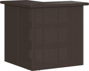 3dílný zahradní barový set s poduškami hnědý polyratan 3261500