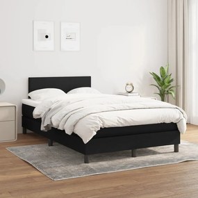 Box spring postel s matrací černá 120x200 cm textil 3139883