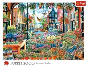 TREFL Puzzle Květinářství v Amsterdamu / 2000 dílků / 96 x 68 cm
