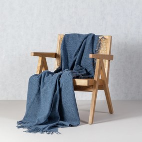 Pléd Merinos 140x200 cm melange denim